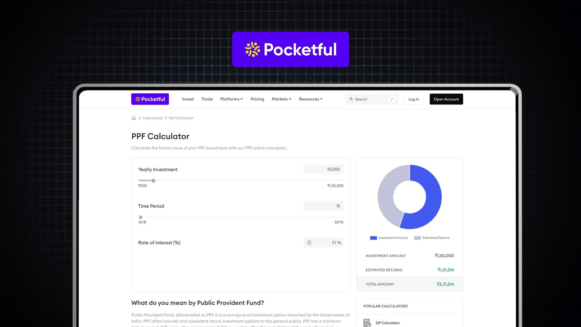 PPF Calculator Online India - Pocketful