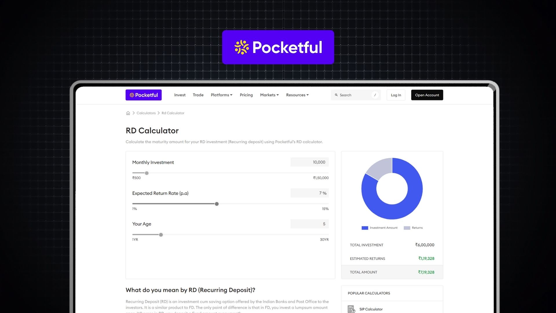 HDFC RD Calculator: HDFC Recurring Deposit Calculator | Pocketful