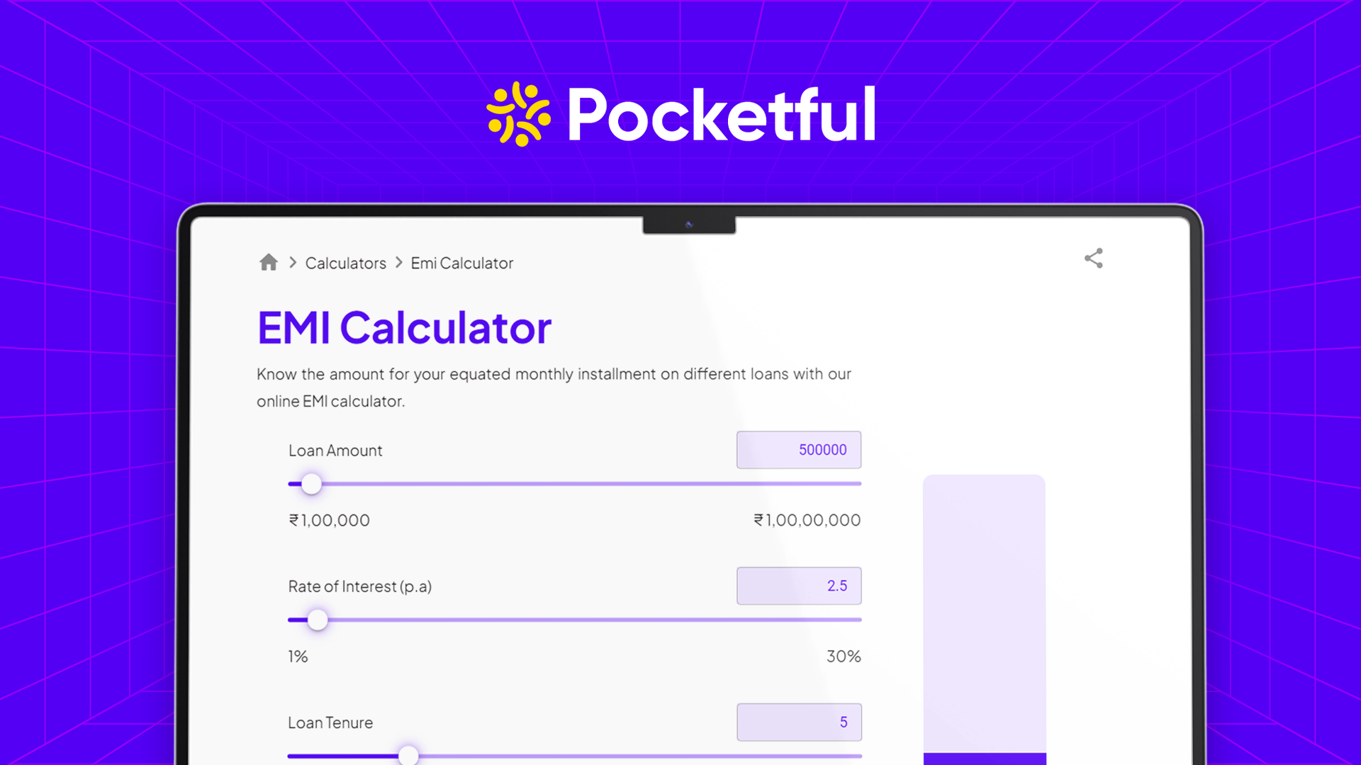 EMI Calculator Online India - Pocketful
