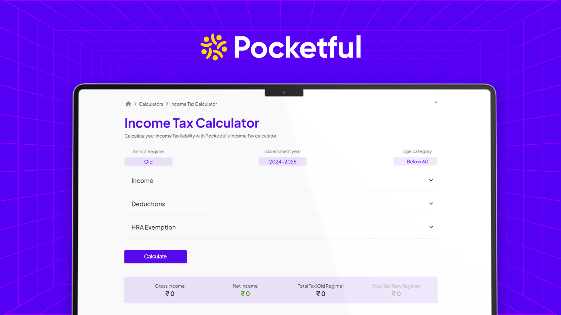 Online Income Tax Calculator - Pocketful