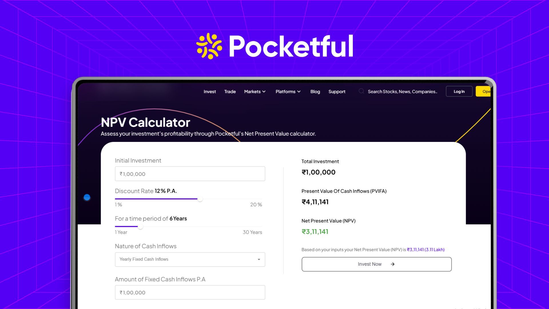NPV Calculator – Calculate Net Present Value Online