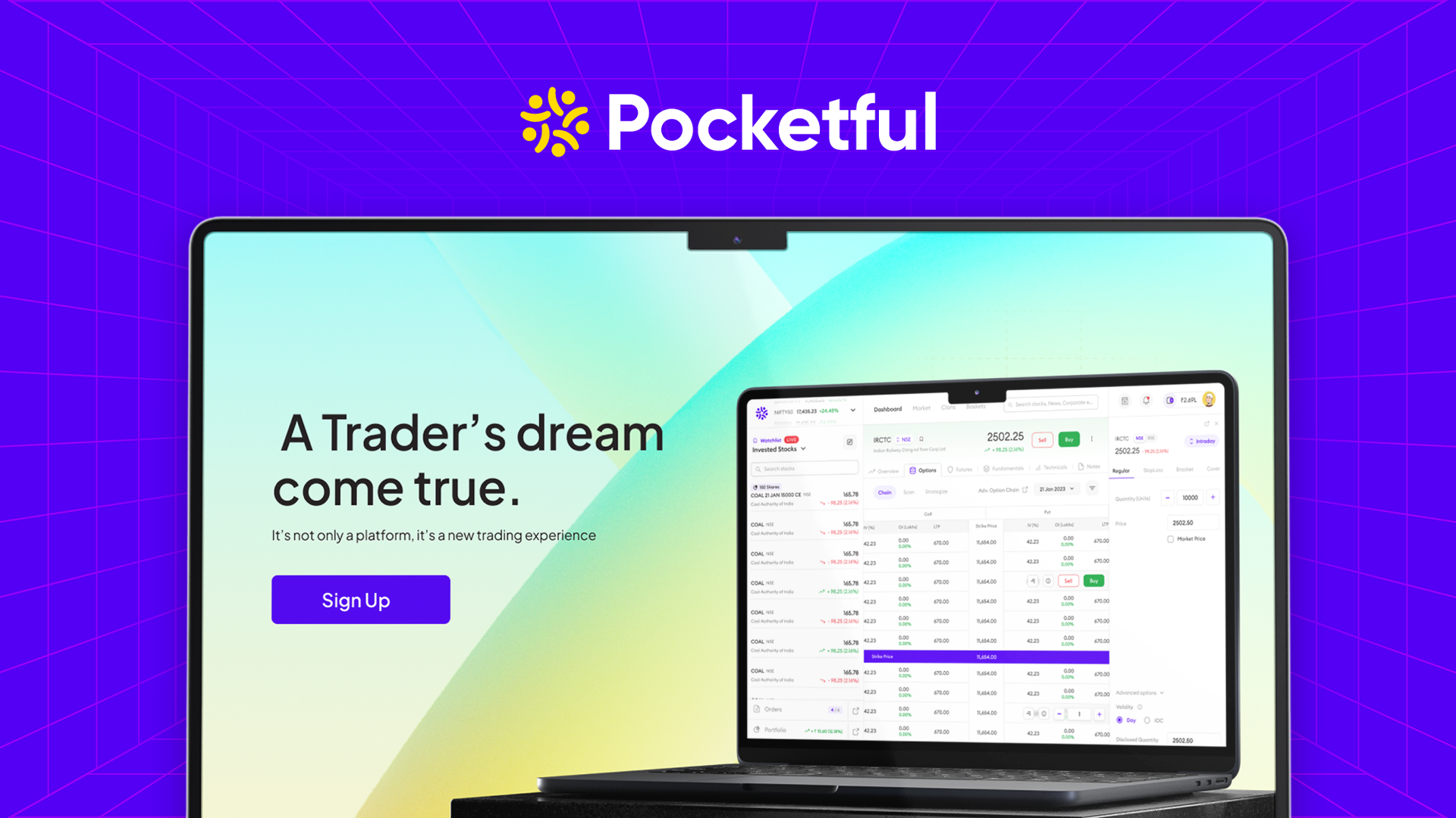 Best trading tool for option, algo and swing traders - Pocketful